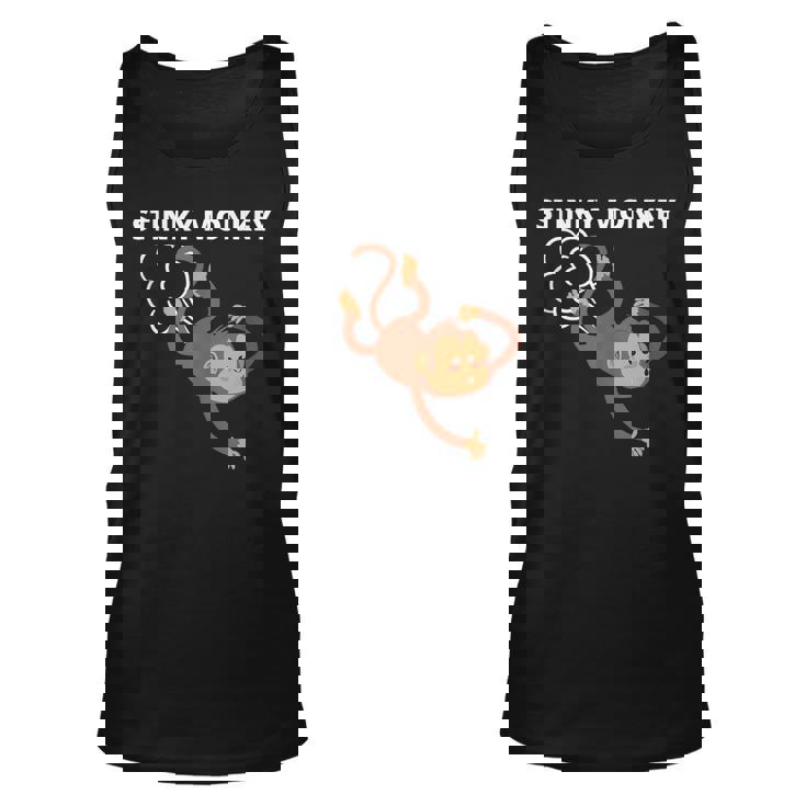 Funny Stinky Monkey Lover Fart Poop Meme Unisex Tank Top - Thegiftio
