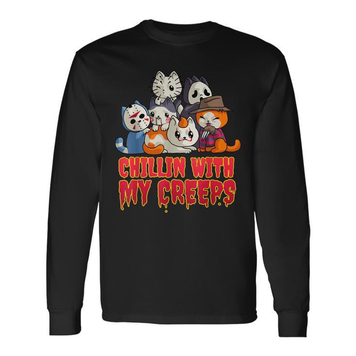Chillin With My Creeps Cat Horror Movies Serial Killer Men Women Long ...