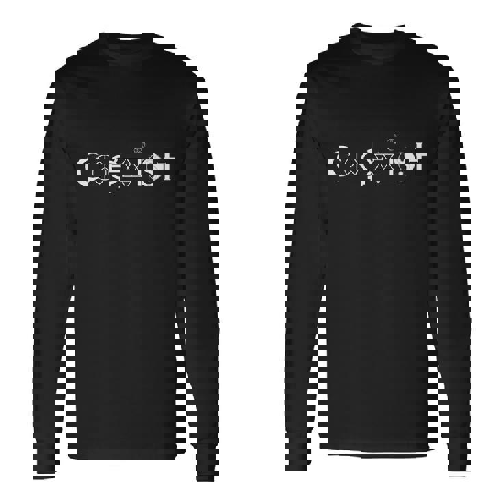 Coexist Logo Love Peace Good Evil Cool Long Sleeve T-Shirt - Monsterry