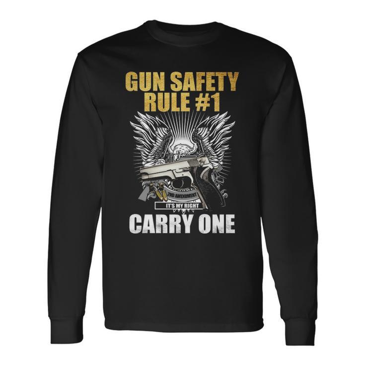 Gun Safety V2 Long Sleeve T-Shirt - Seseable