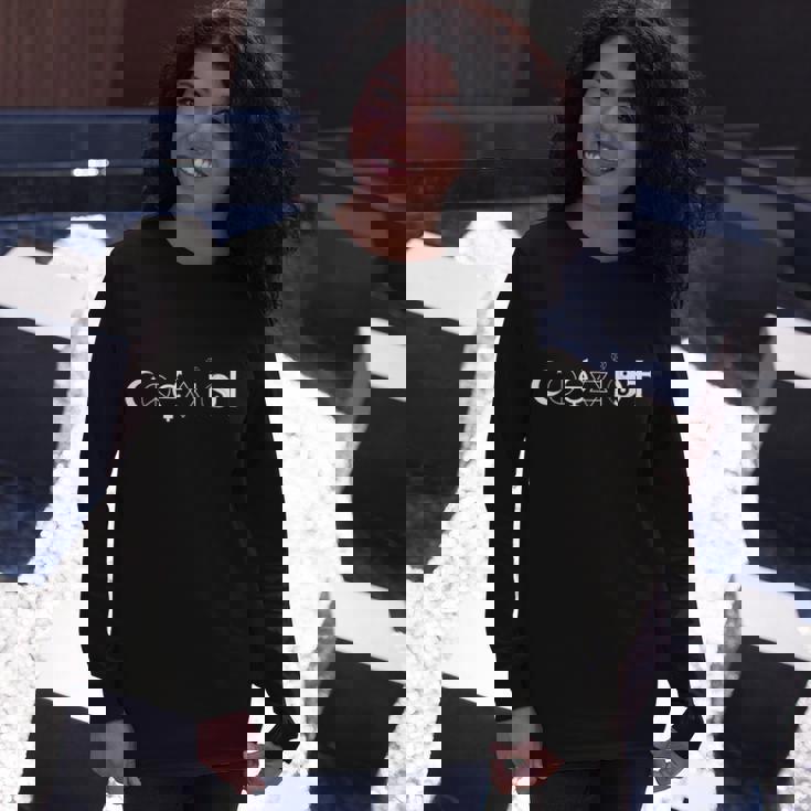 Coexist Logo Love Peace Good Evil Cool Long Sleeve T-Shirt - Monsterry AU