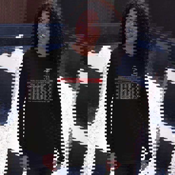 Mustang 50 Years Mach Official Logo Tshirt Long Sleeve T-Shirt - Monsterry