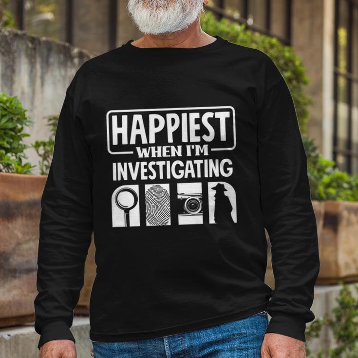 Private Detective Crime Investigator Investigating Cool Long Sleeve T ...