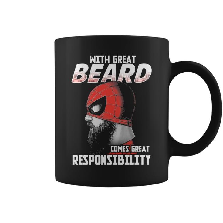 With Great Beard Comes Great Responsibility Coffee Mug | Seseable
