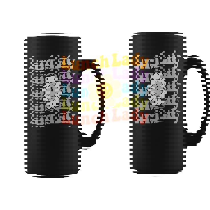 Retro Groovy Lunch Lady Teacher Back To School Lunch Lady Coffee Mug ...