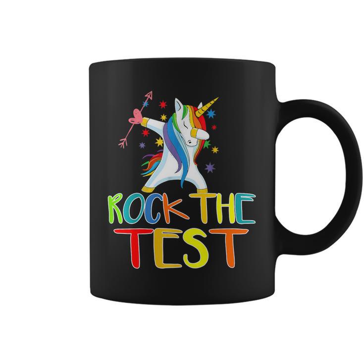 Rock The Test Shirt Test Day Teacher Testing Squad Unicorn Coffee Mug ...