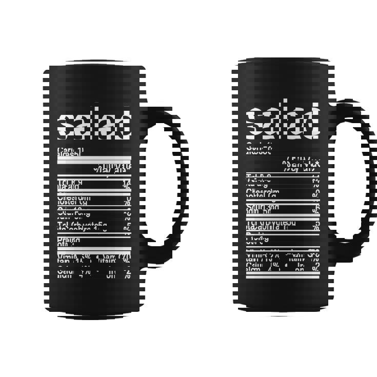 Salad Nutrition Facts Label Coffee Mug | Thegiftio