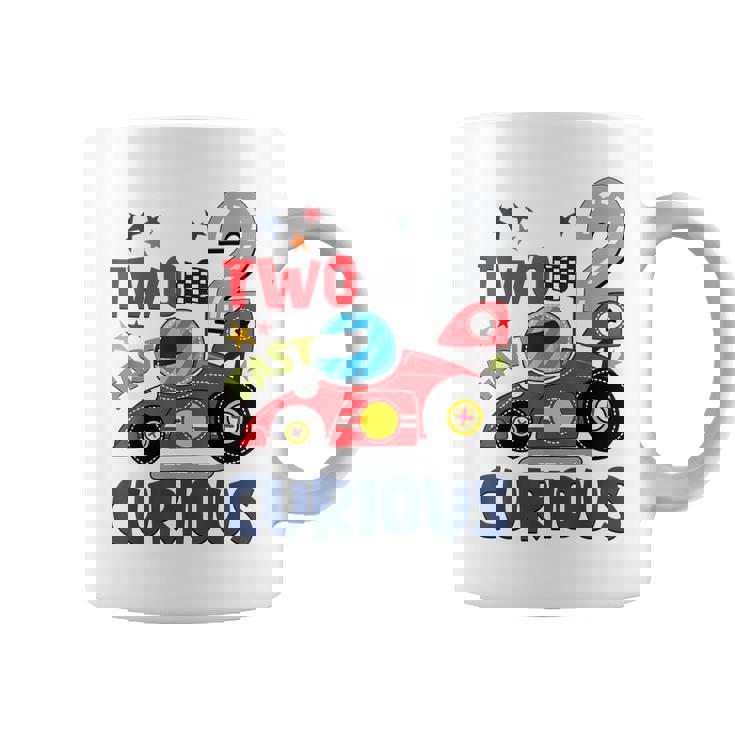 Two Fast 2 Curious Birthday Decorations 2Nd Birthday Boy Coffee Mug ...