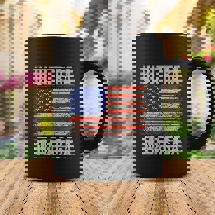 Ultra Maga America Flag Design Coffee Mug - Monsterry