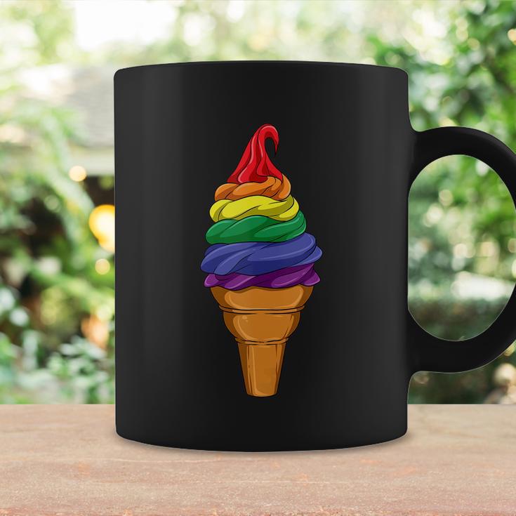 Gay Ice Cream Lgbt Pride Rainbow Ice Cream Pride Month Coffee Mug ...