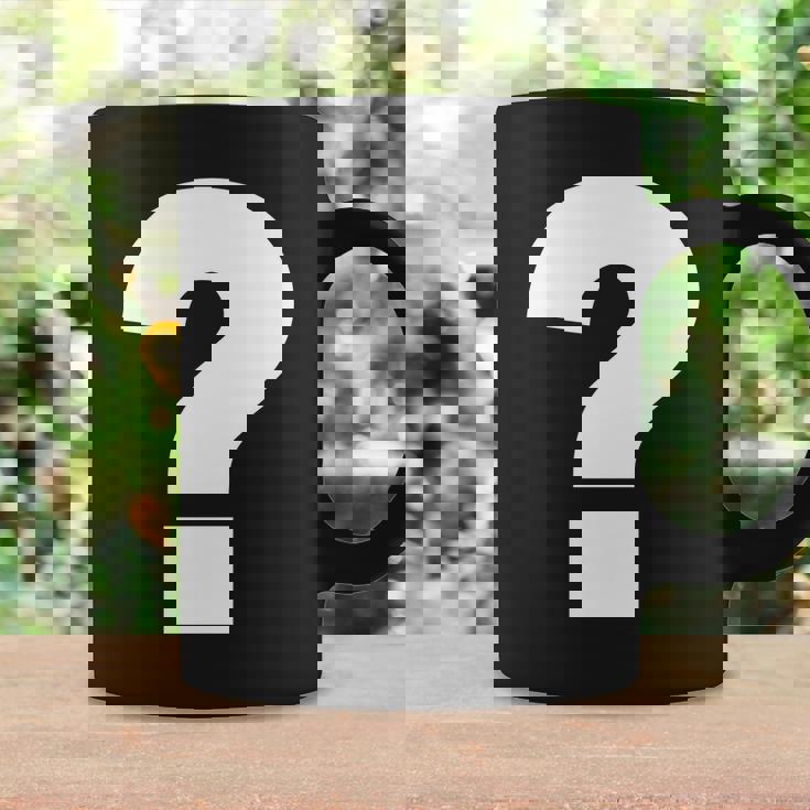 Question Mark Logo Tshirt Coffee Mug - Monsterry