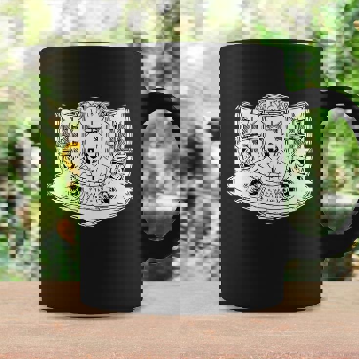 Vinyl Turntable Alien Techno Ufo Raver Funny Gift Coffee Mug - Monsterry