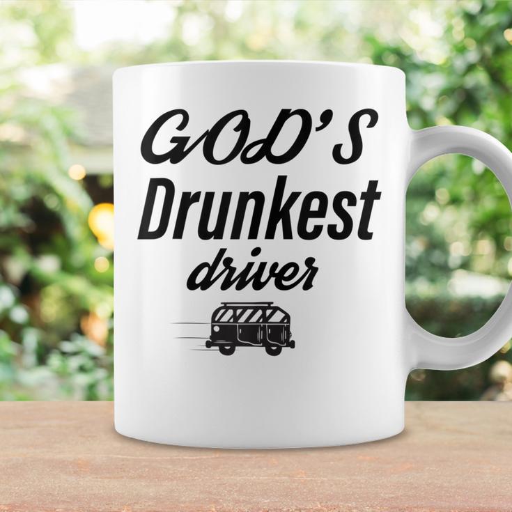Gods Drunkest Driver Funny Mini Bus Retro Vintage Coffee Mug - Thegiftio UK