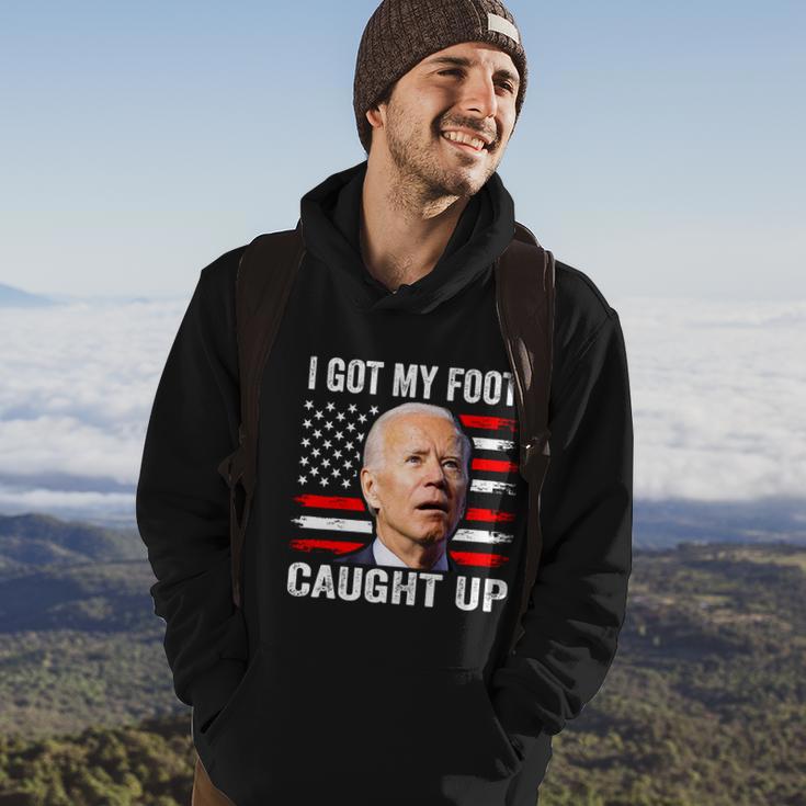 Joe Biden Falling Off Bike I Got My Foot Caught Up Hoodie - Monsterry AU