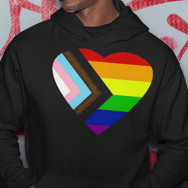 Pride Progress Rainbow Flag Lgbt Trans Und Queer Hoodie - Thegiftio UK
