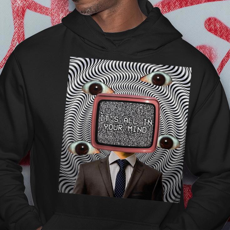 Weirdcore Aesthetic Weird Eyes Optical Illusion Oddcore Men Hoodie ...
