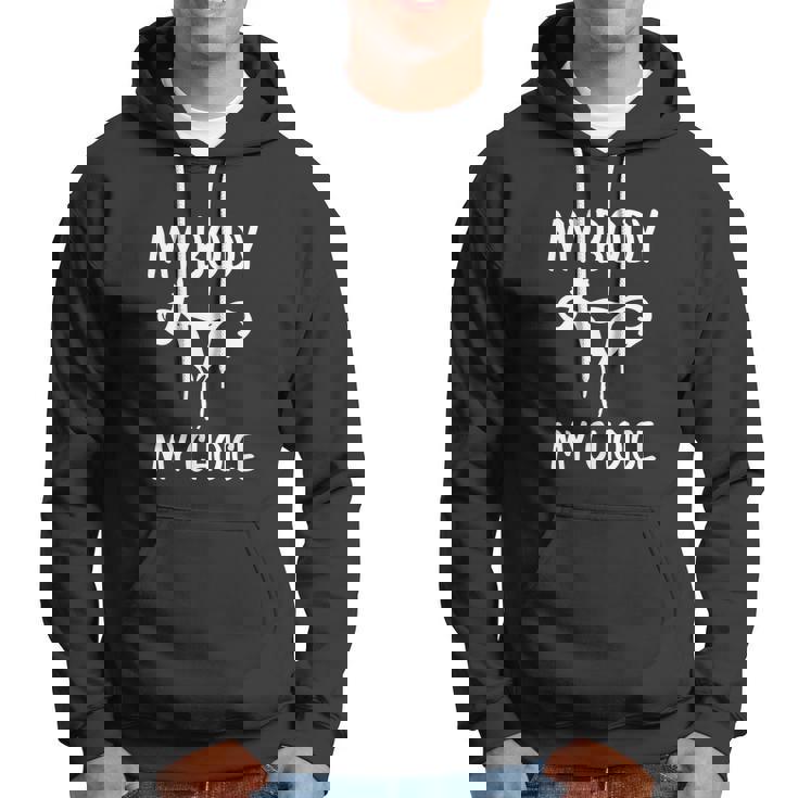Abortion Rights My Body My Choice Uterus Middle Finger Hoodie ...