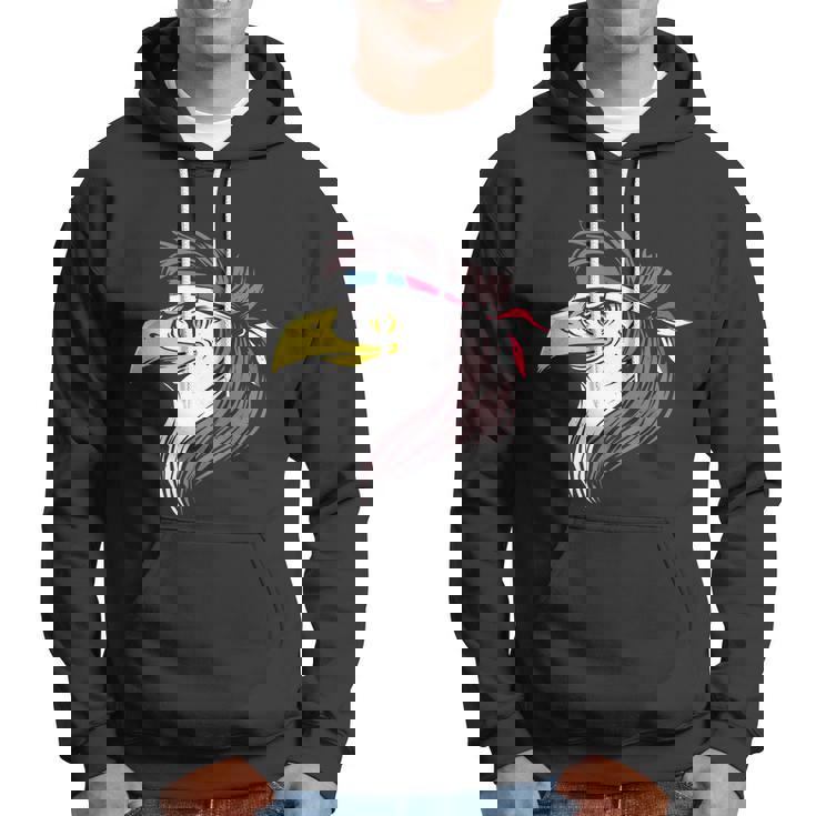 Funny Bald Eagle Mullet With American Flag 4Th Of July Gift Hoodie ...