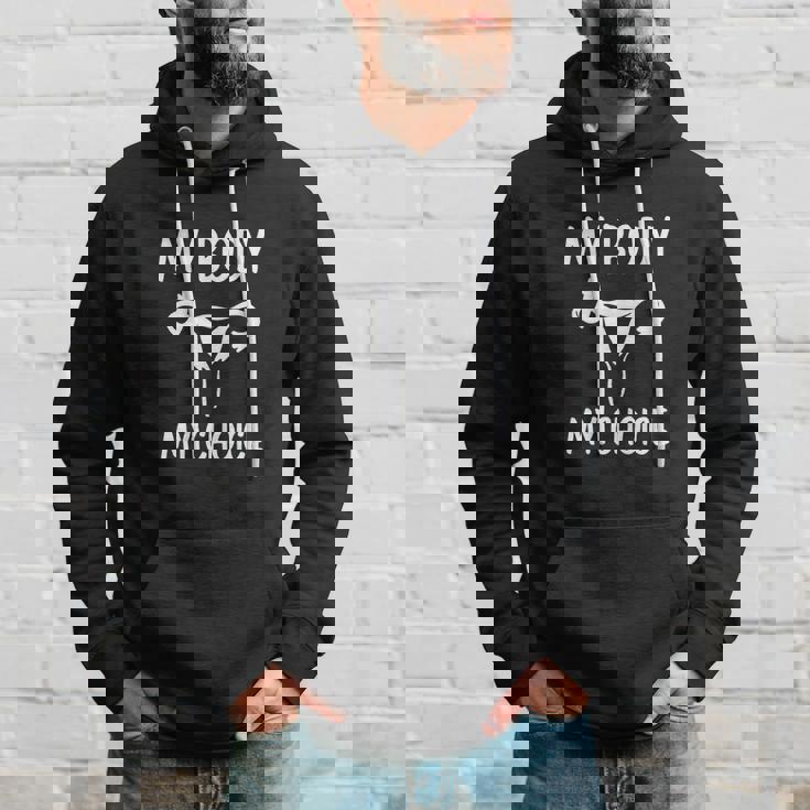 Abortion Rights My Body My Choice Uterus Middle Finger Hoodie ...