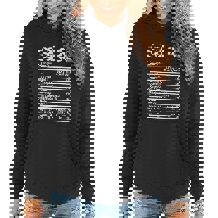 Salad Nutrition Facts Label Women Hoodie - Thegiftio