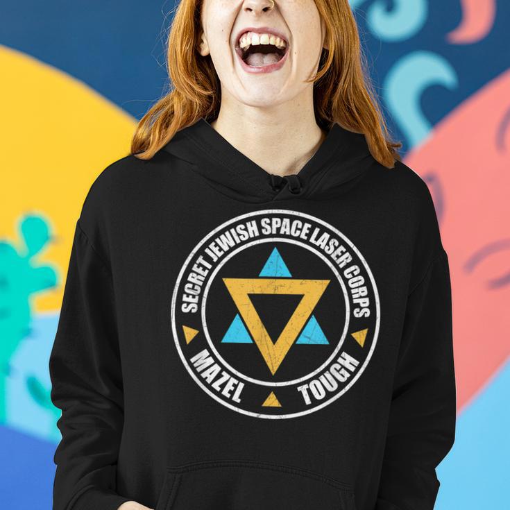 Secret Jewish Space Laser Corps Mazel Tov Funny Prank Women Hoodie ...