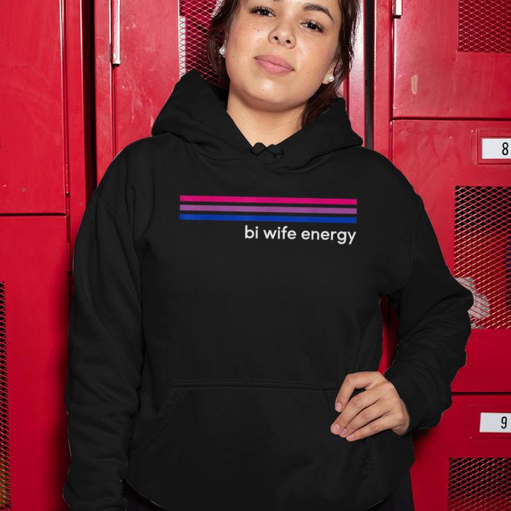 Bi Wife Energy Bisexual Pride Flag Bisexuality Lgbtq V2 Women Hoodie ...