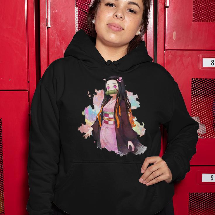 Nezuko Kamado Kimetsu No Yaiba Anime Women Hoodie - Monsterry