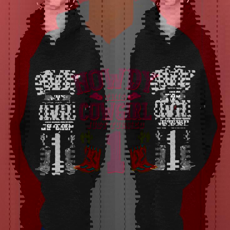 1St Birthday Girls Cowgirl Howdy Western Themed Birthday Women Hoodie ...