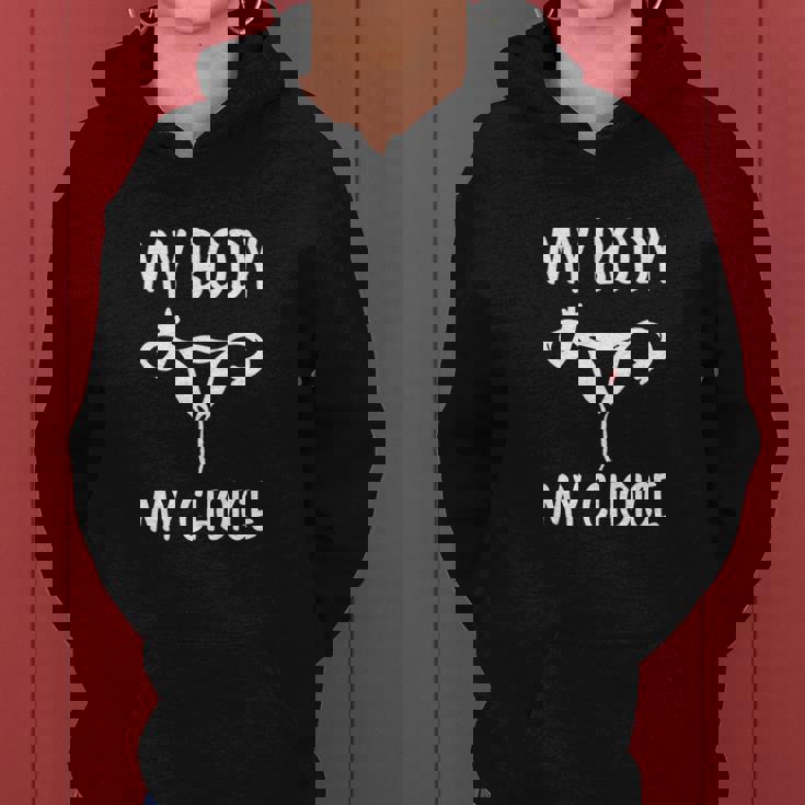 Abortion Rights My Body My Choice Uterus Middle Finger Women Hoodie ...