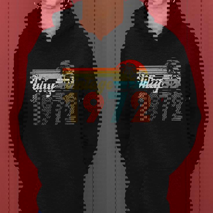 Vintage 1972 Made In 1972 50Nd Birthday Gift 50 Year Old Women Hoodie ...