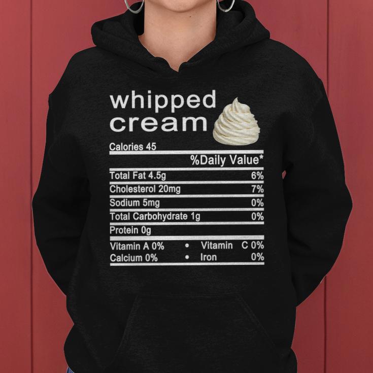 Whipped Cream Nutrition Facts Label Women Hoodie - Thegiftio