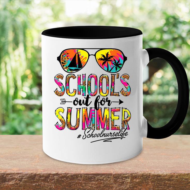 Last Day Of School Schools Out For Summer School Nurse Life Accent Mug ...