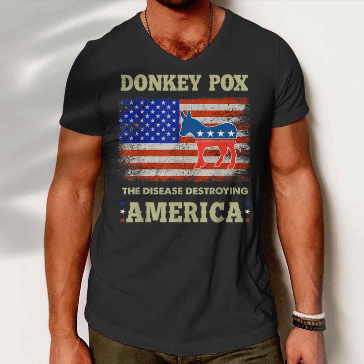 Donkey Pox The Disease Destroying America Usa Flag Donkeypox V6 Men V ...