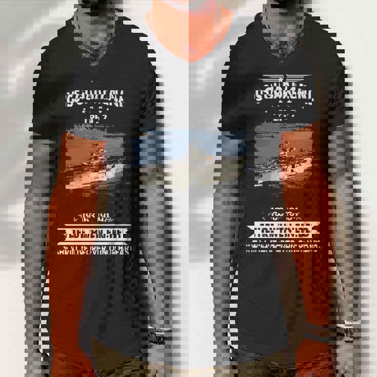 Uss Guadalcanal Lph Men V-Neck Tshirt - Monsterry UK