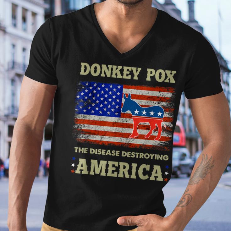 Donkey Pox The Disease Destroying America Usa Flag Donkeypox V6 Men V ...