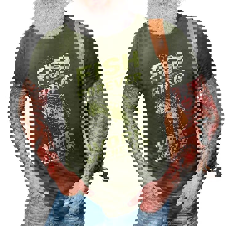 Fish Forever V2 3D Print Casual Tshirt | Seseable