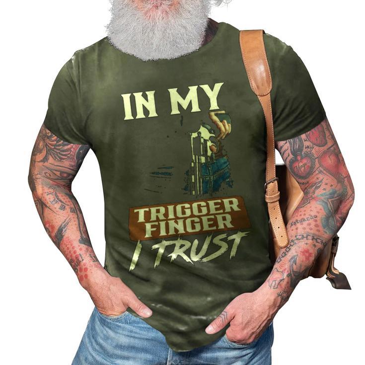 Trigger Finger 3D Print Casual Tshirt - Seseable