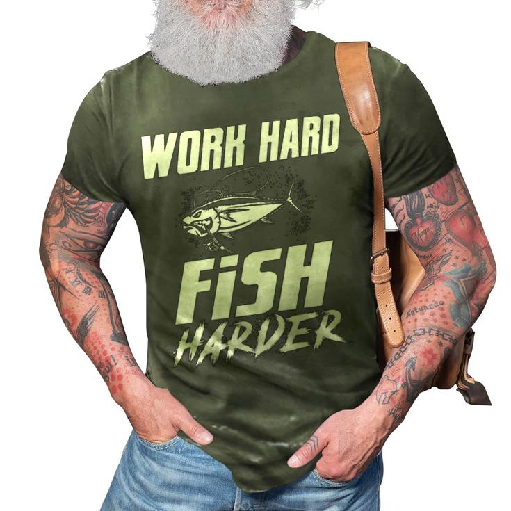 Fish Harder 3D Print Casual Tshirt | Seseable