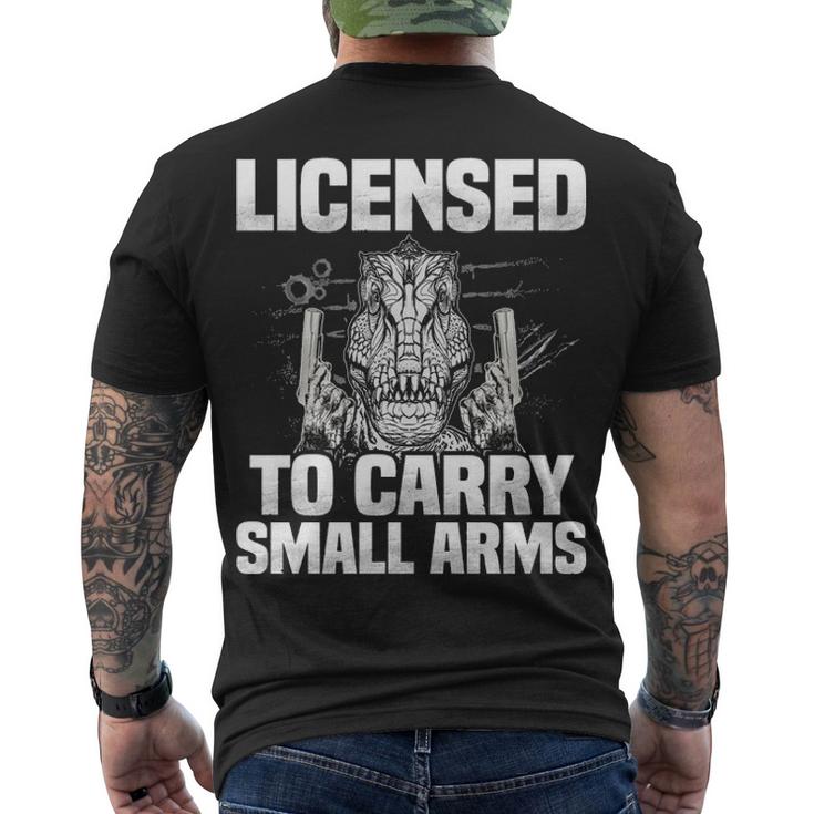 Licensed To Carry Small Arms Men's Crewneck Short Sleeve Back Print T ...