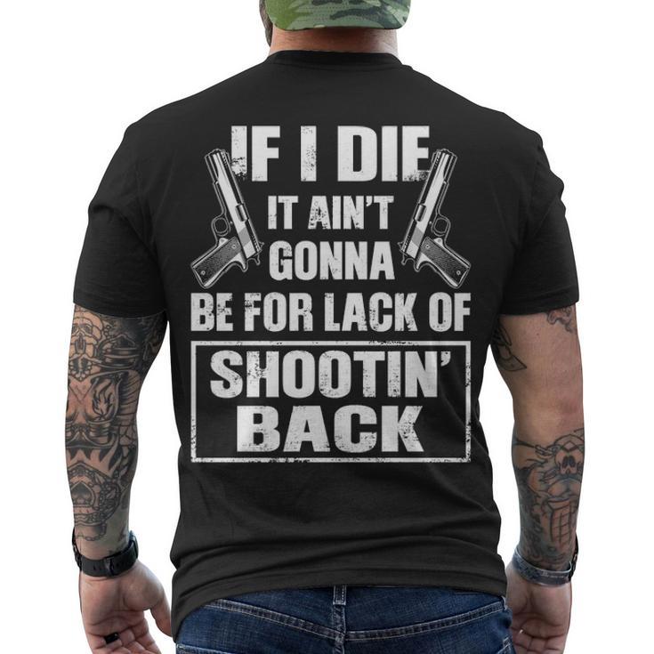 Lack Of Shootin Men's Crewneck Short Sleeve Back Print T-shirt | Seseable