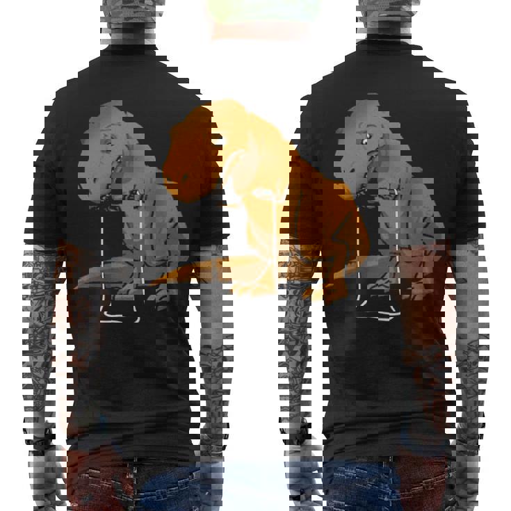 T Rex Rope Jumping Men's Crewneck Short Sleeve Back Print T-shirt ...