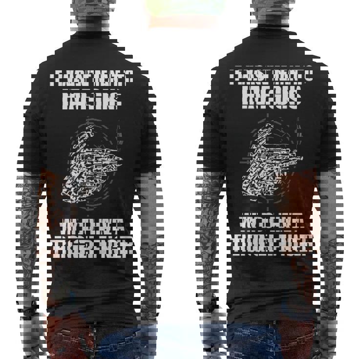 Trigger Finger V2 Men's Crewneck Short Sleeve Back Print T-shirt | Seseable