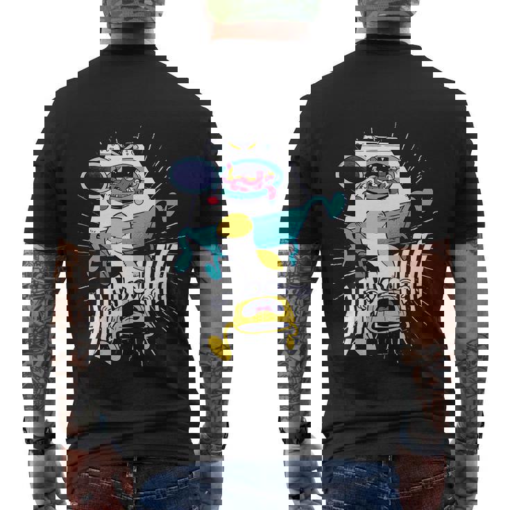 Washing Machine Monster Men's T-shirt Back Print - Thegiftio