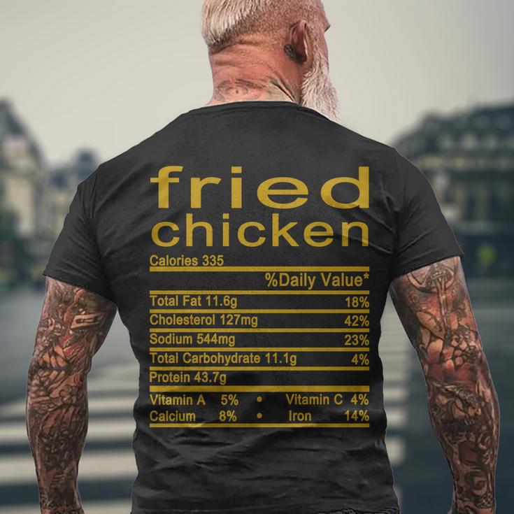 Fried Chicken Nutrition Facts Label Men's T-shirt Back Print - Thegiftio UK