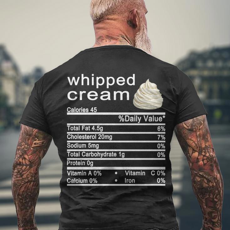 Whipped Cream Nutrition Facts Label Men's T-shirt Back Print - Thegiftio