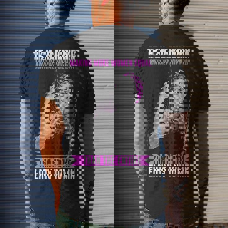 2Nd Amendment - Making Women Equal Men's Crewneck Short Sleeve Back Print T-shirt - Seseable