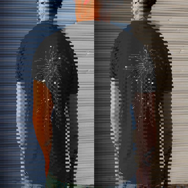 Anatomical Heart Cpu Processor Pcb Board Computer Programmer Men's T-shirt Back Print - Thegiftio UK