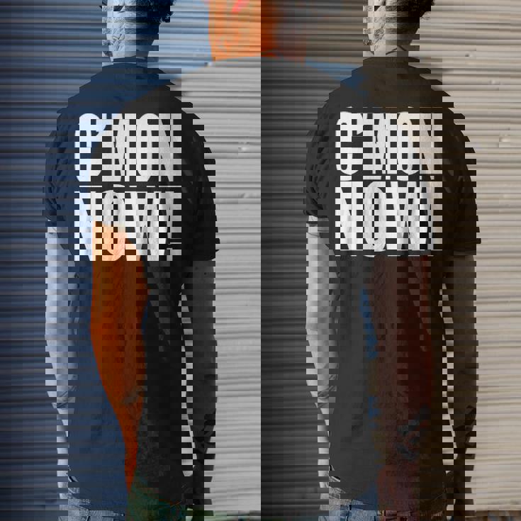 Cmon Now Men's Crewneck Short Sleeve Back Print T-shirt - Seseable