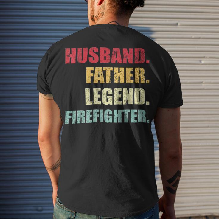 Firefighter Husband Father Legend Firefighter Fathers Day Men's T-shirt ...