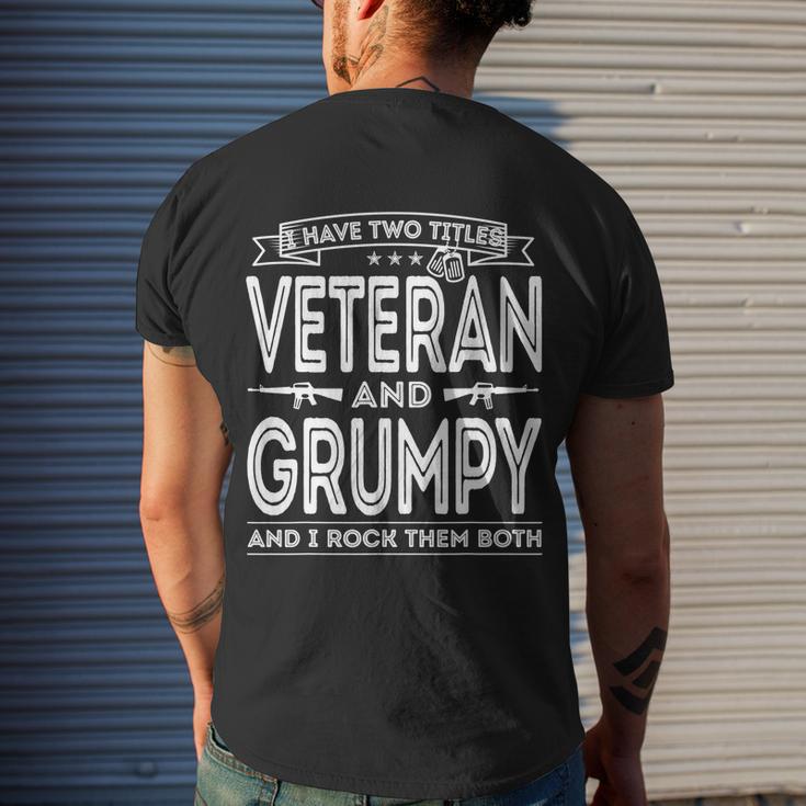 I Have Two Titles Veteran And Grumpy Proud Us Army V2 Men's T-shirt ...